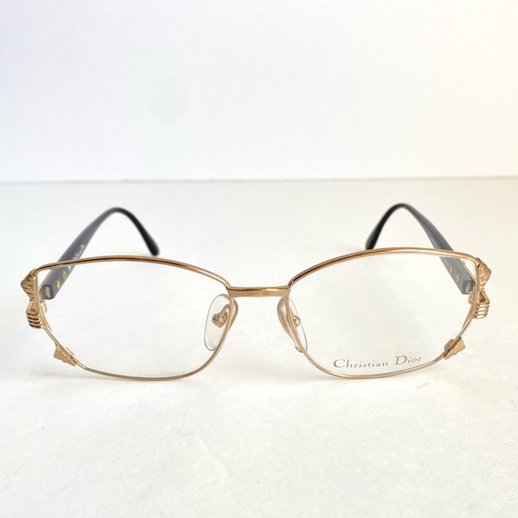 Dior | Accessories | Vintage Christian Dior Eyeglasses Frames Gold Thin ...